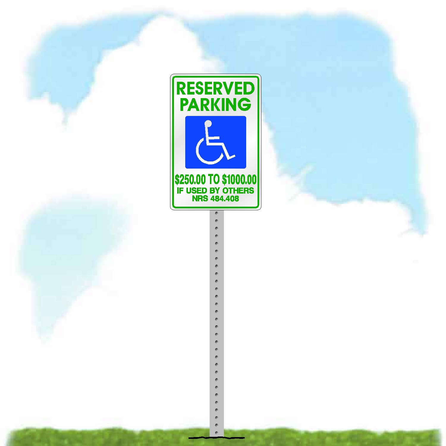 Reflective Handicap Parking Sign - Patrick's Signs, Inc.