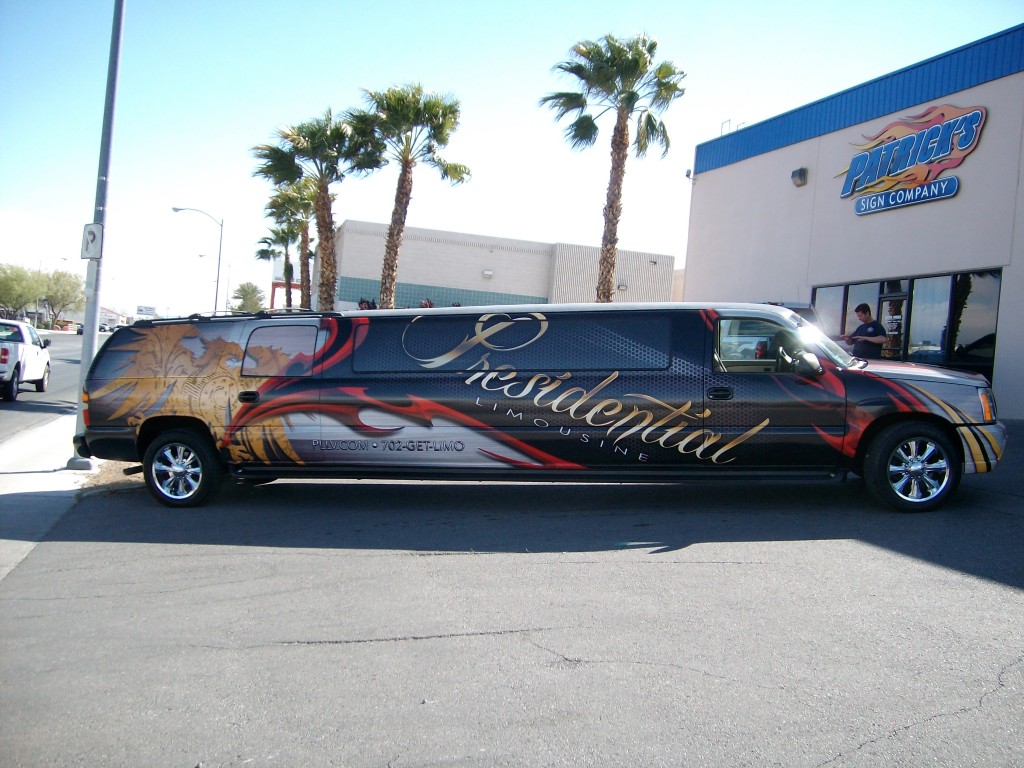 Presidential Limousine Stretched Limo - Patrick's Signs, Inc.