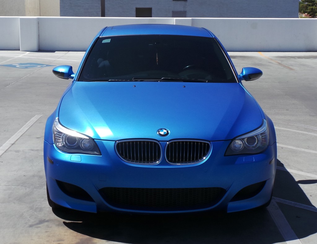 BMW Blue Metallic Paint Wrap - Patrick's Signs, Inc.